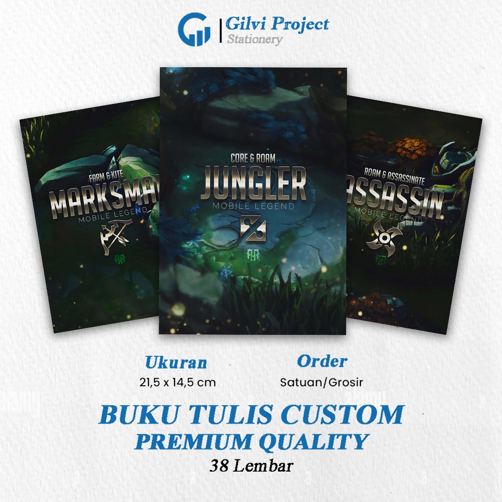 Jual Buku Tulis Mobile Legend Role / Buku Tulis Sekolah / Buku Tulis ...
