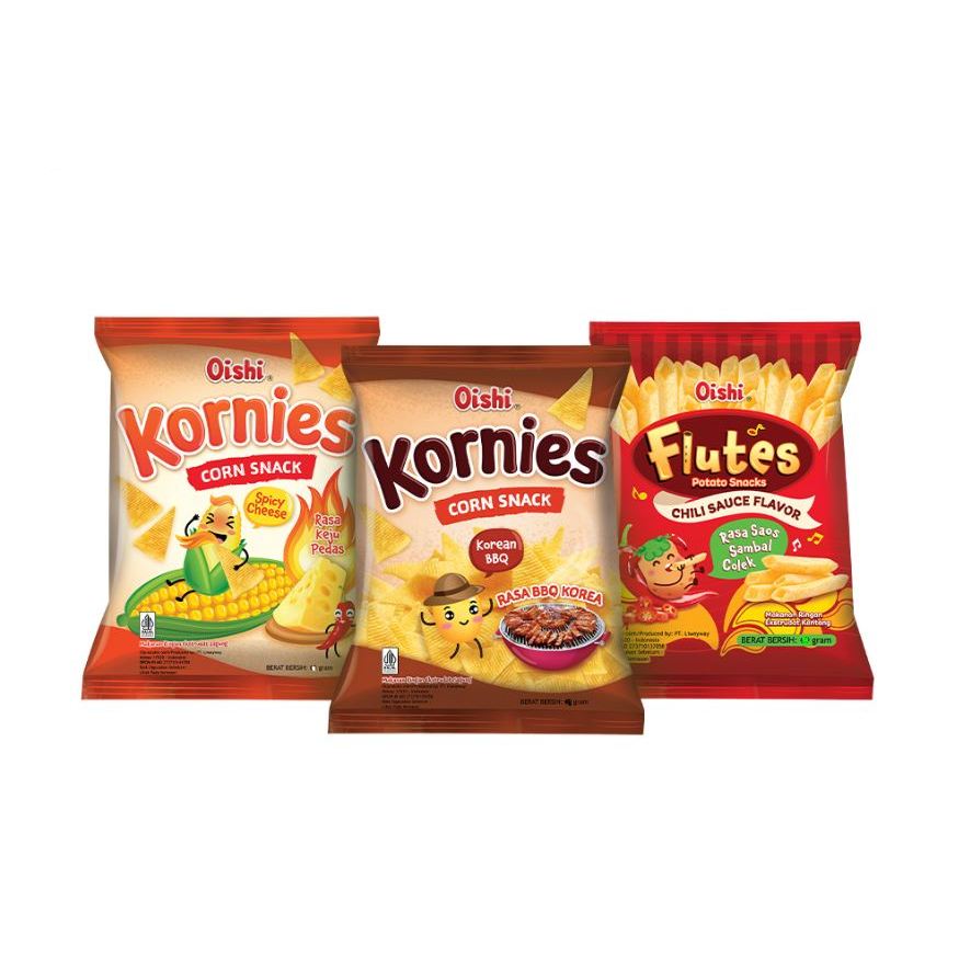 Jual Oishi Kentang Flutes Potato Snacks CHILI SAUCE FLAVOR Rasa Saos ...