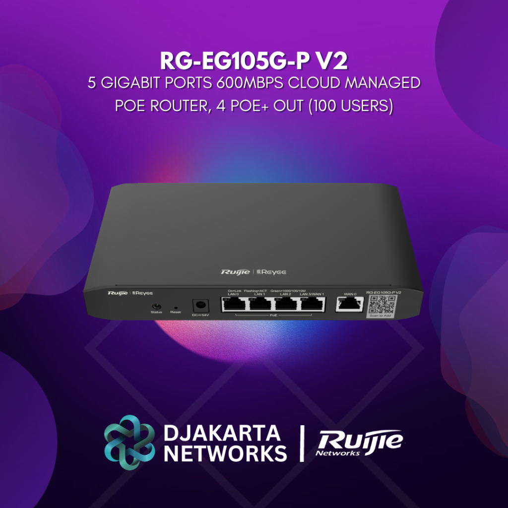 Jual RUIJIE REYEE RG-EG105G-P V2 5-PORT GIGABIT CLOUD MANAGE ROUTER ...