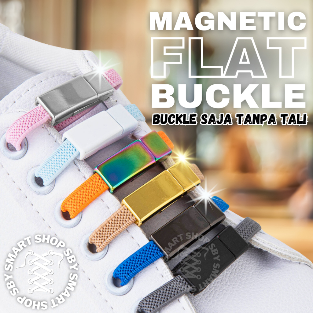 Jual (FLAT) Magnetic FLAT Buckle Buckle Datar Magnet Tali Sepatu ...