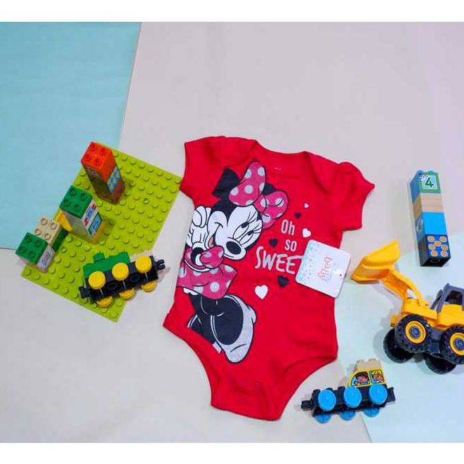 Jual Bodysuit Jumper Baby Cewek Cowok Minnie Mickey Mouse Disney / Star ...
