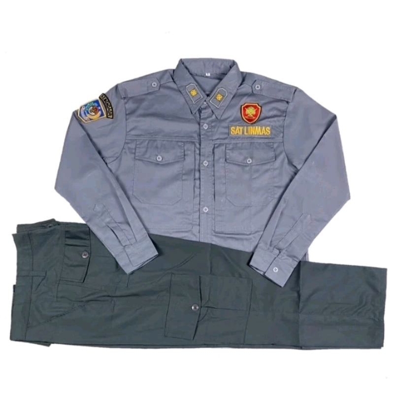 Jual SERAGAM PDL SATLINMAS TERBARU ABU ABU, SERAGAM PDL LINMAS | Shopee ...