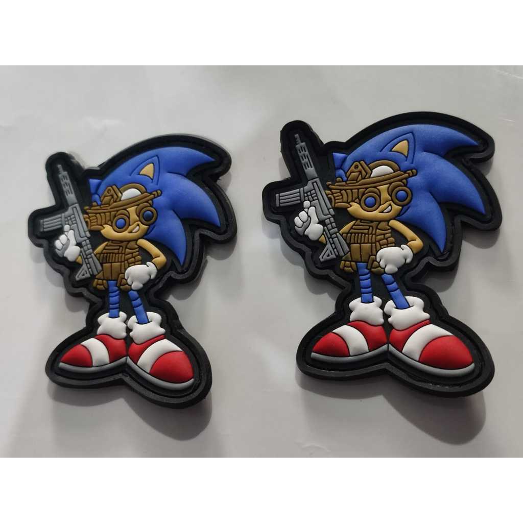 Jual PATCH RUBBER 3D KARAKTER SONIC/TEMPELAN KARET/PEREKAT KARET ...