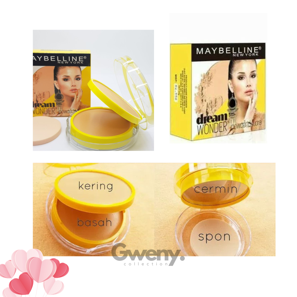 Jual Bedak Maybelline Dream Wonder Powder Yellow 2 In 1 (CSM) | Shopee ...