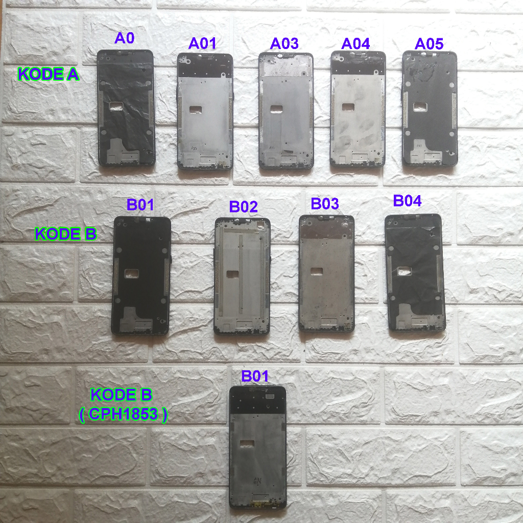 Jual Frame Tulang Tengah Oppo A3S CPH1803 Tatakan lcd copotan | Shopee Indonesia