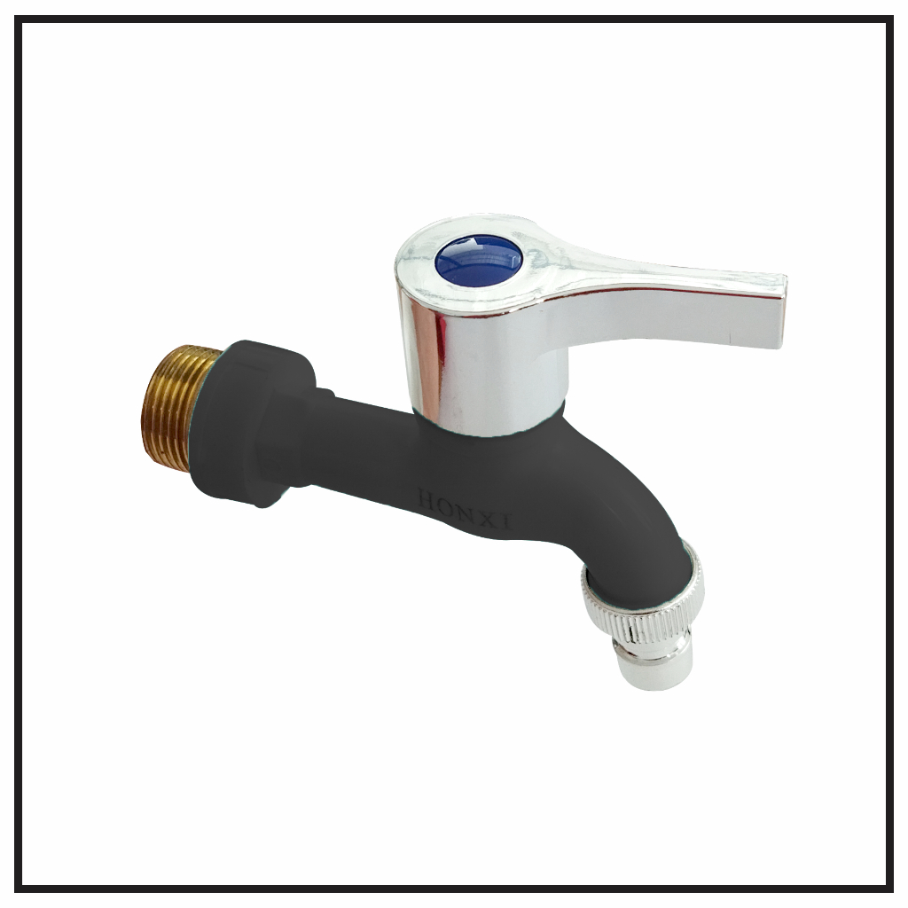 Jual Kran Air 1/2" PVC Jumbo / Kran drat kuningan Engkol Honxi / Kran ...