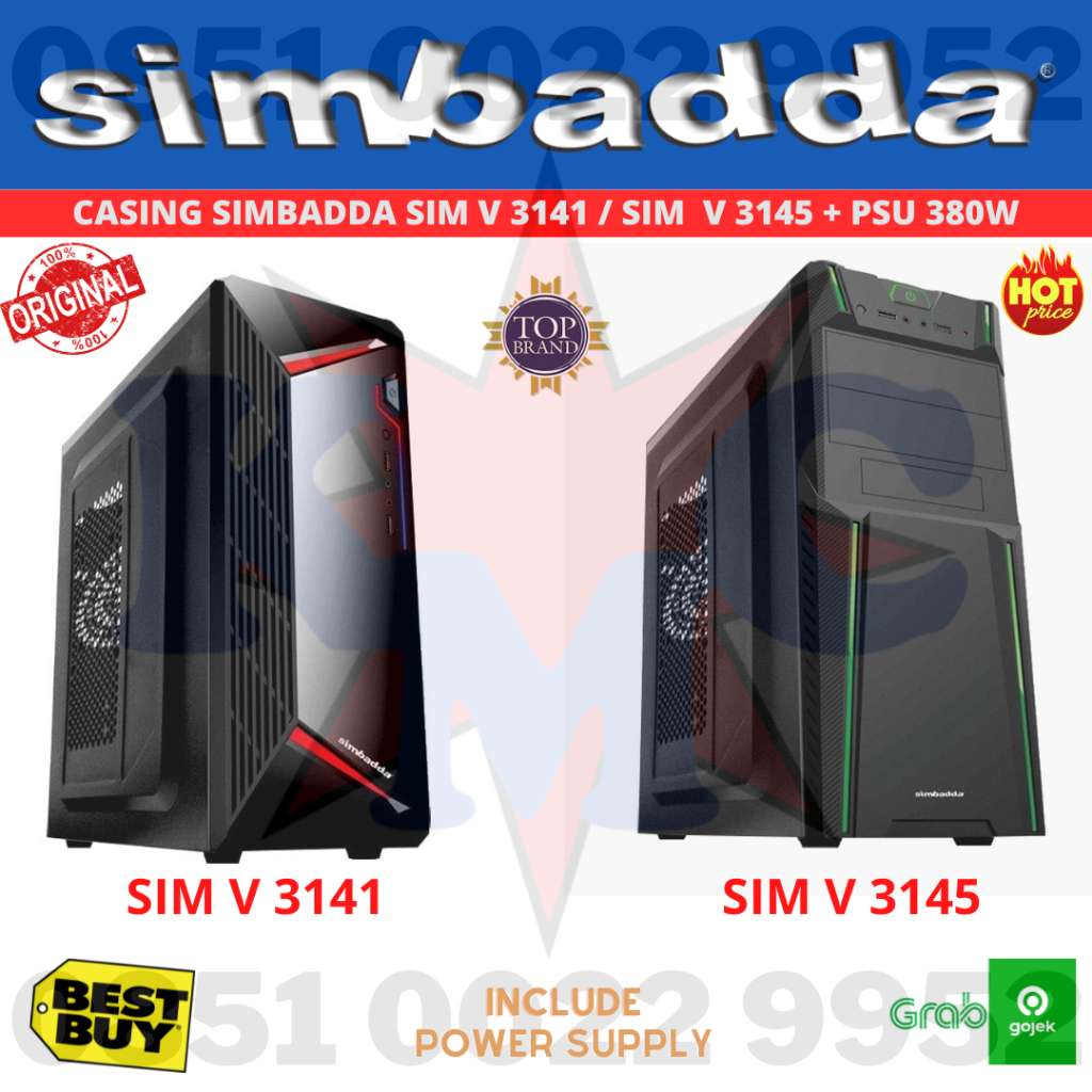 Jual CASING SIMBADDA SIM V 3141 / SIM-V 3145 + POWER SUPPLY 380W SIMV | Shopee Indonesia