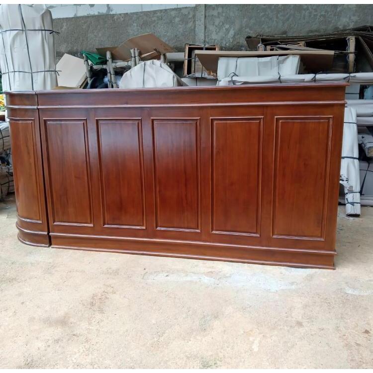 Jual meja reception, meja penerima tamu, meja kantor kayu jati ...
