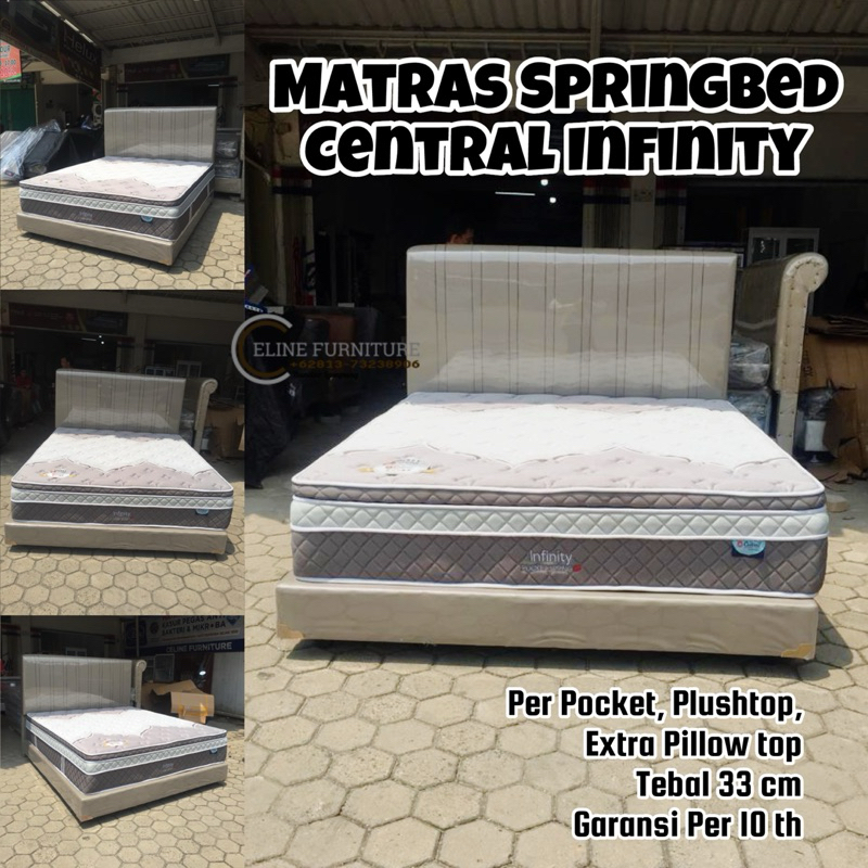 Jual Springbed Central Infinity Pocket Double Plush Extra Pillow Top