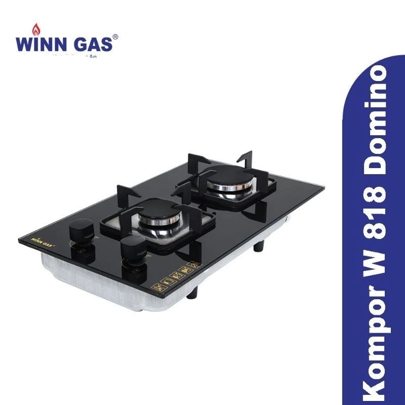 Jual Winn Gas Kompor Tanam Kaca 2 Tungku Domino W818 / W 818 | Shopee Indonesia