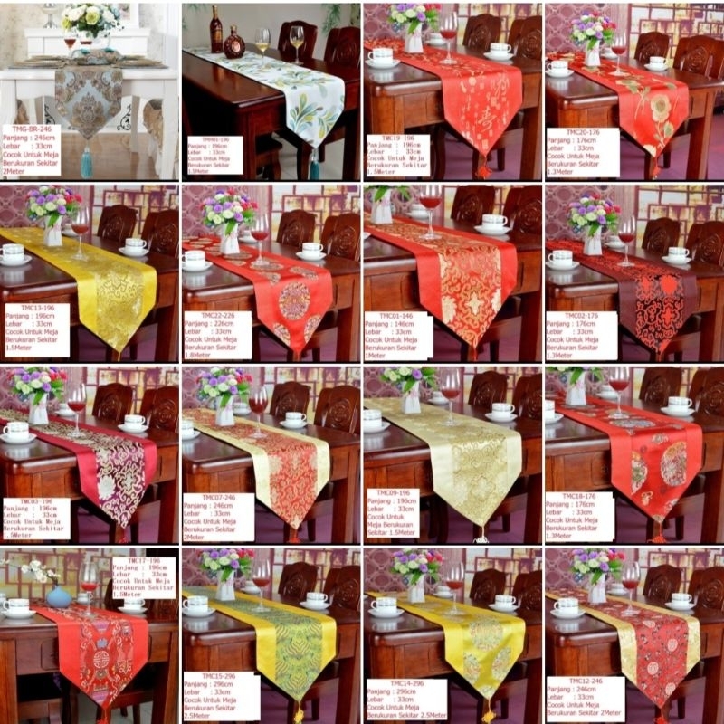 Jual Taplak meja Table Runner Premium Dekorasi Imlek Sincia CNY 2025 ...