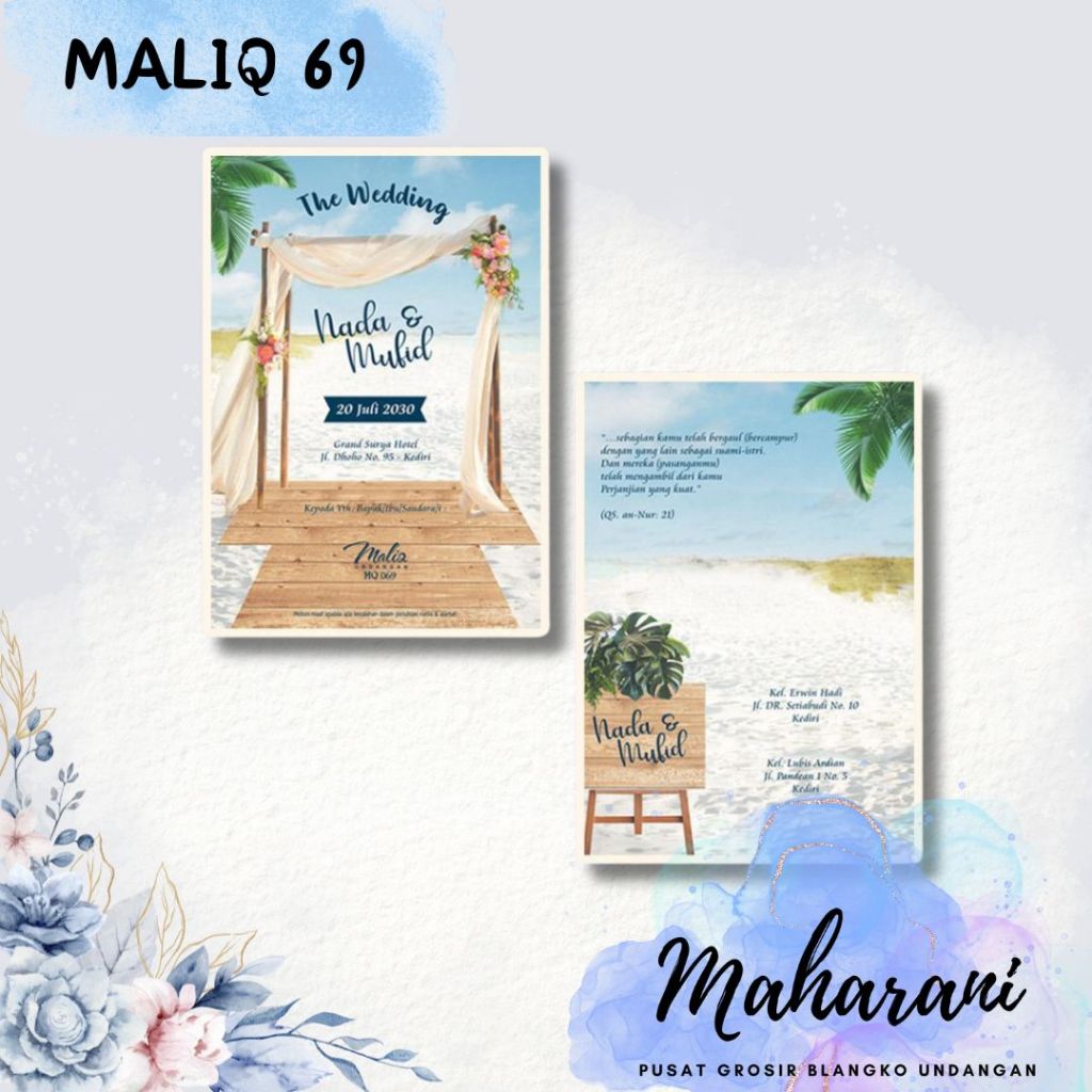 Jual Blangko undangan atau kertas undangan pernikahan merek MALIQ 69 ...