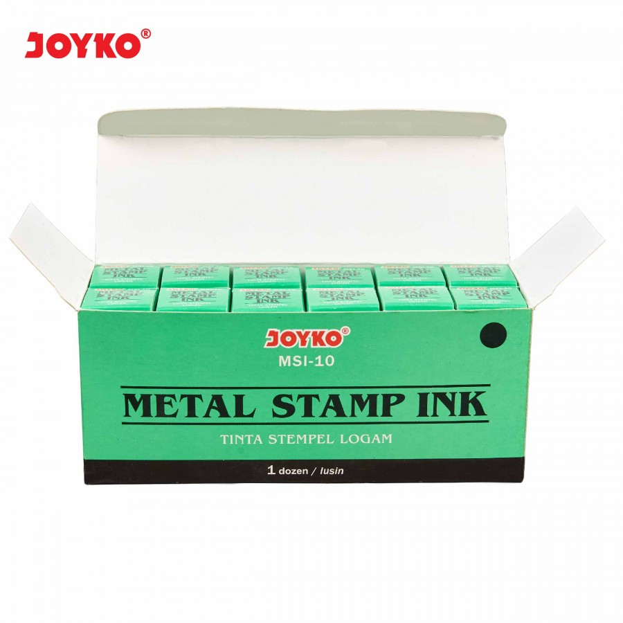Jual tinta otomatis\tinta stamp\tinta METAL MSI-10 JOYKO HITAM | Shopee ...