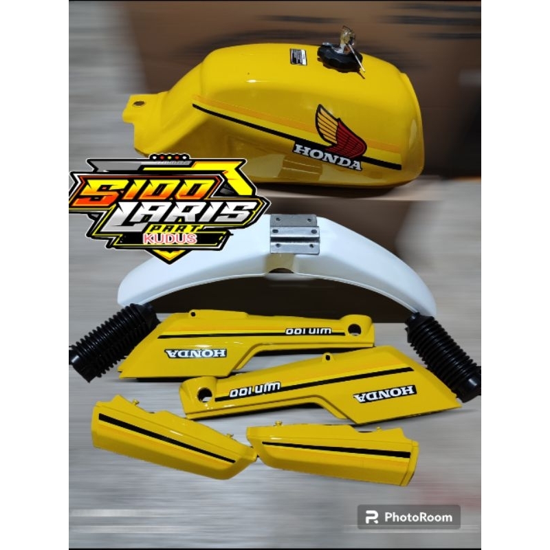 Jual Tangki Win 100 Set Body Win 100 warna kuning (sudah ada cover body ...