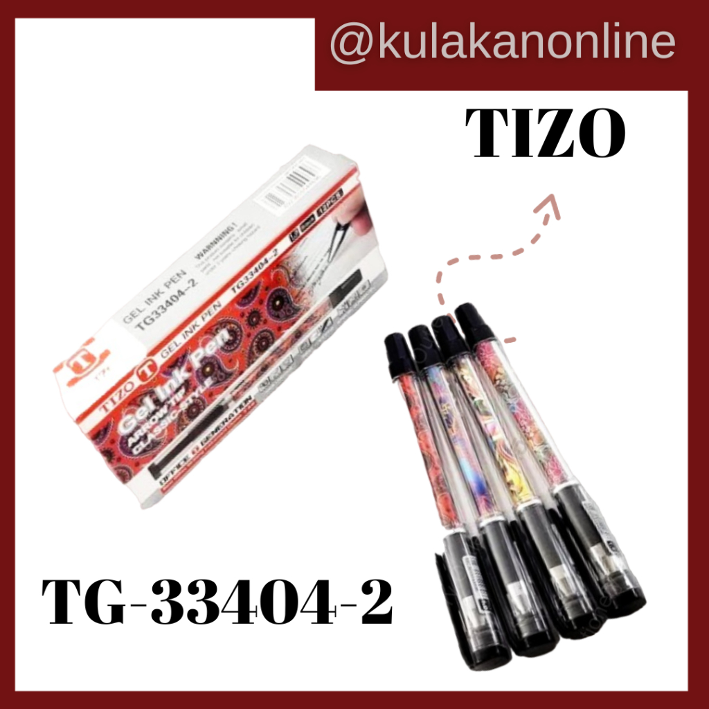 Jual Gel Pen TIZO BATIK / Pulpen Murah / Ballpoint tizo TG-33404-2 (1 ...