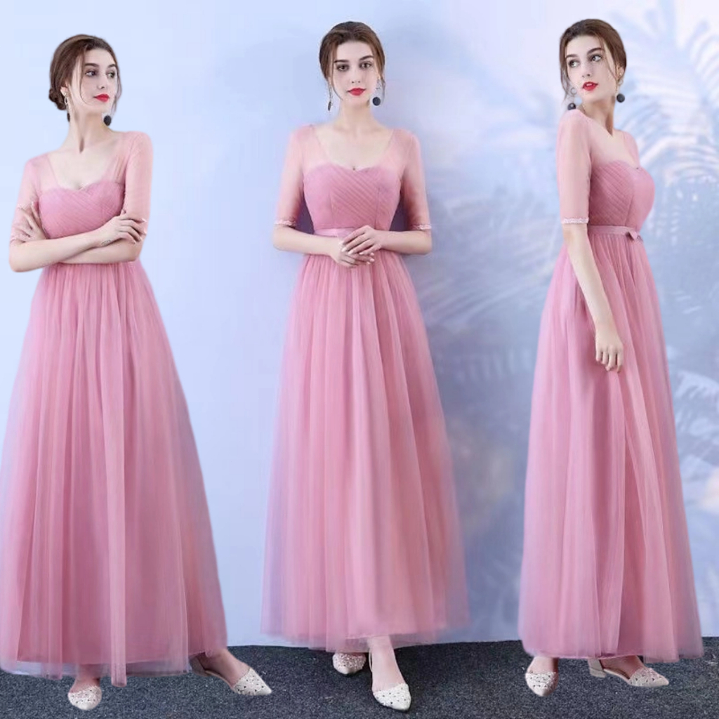 Jual Menambatkan Gaun Pengiring Pengantin Mode Baru Perjamuan Gaun ...