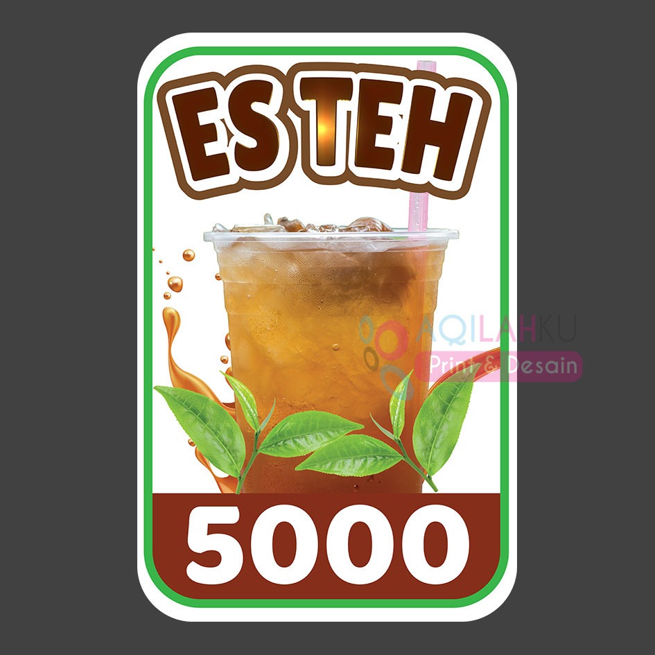 Jual Stiker Es Aquarium Stiker Termos ES Anti Air ukuran 14.5 x 22.5 cm ...
