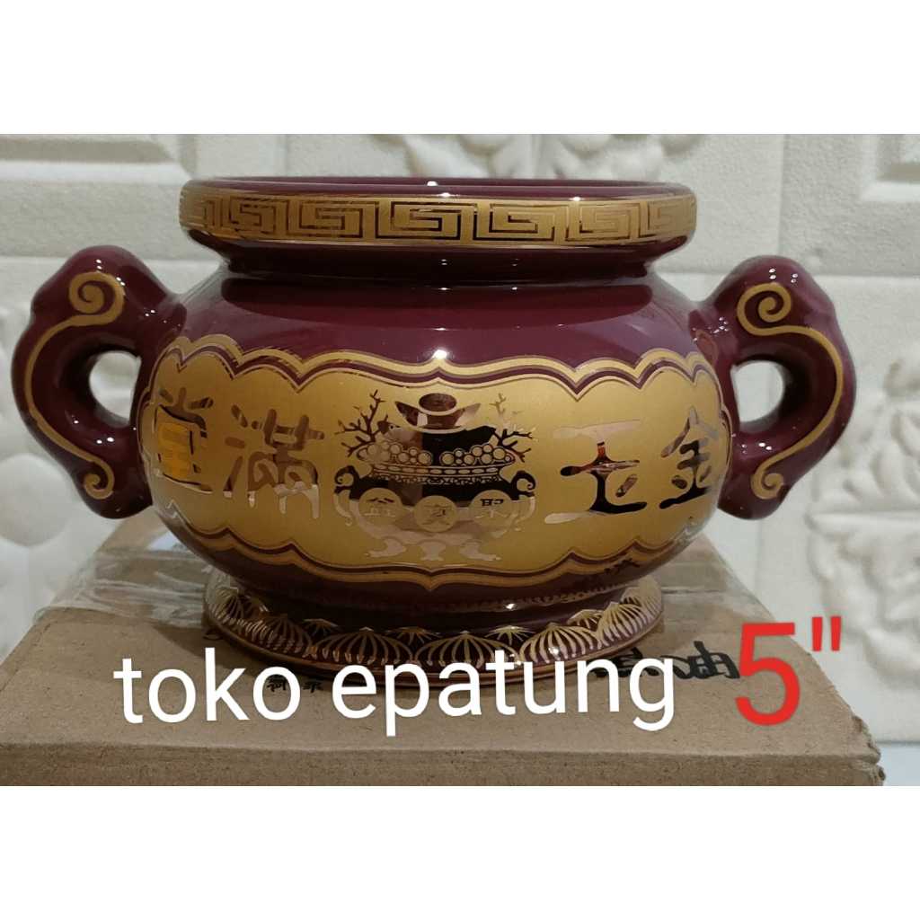 Jual hio lo / hiolo leluhur / hiolo co sien - keramik - 5 inch - maroon ...