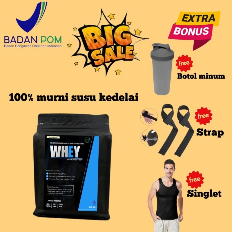 Jual WHEY PROTEIN SOYBEAN 2000GRAM/SUPLEMEN FITNEESS/NUTRISI FITNESS ...