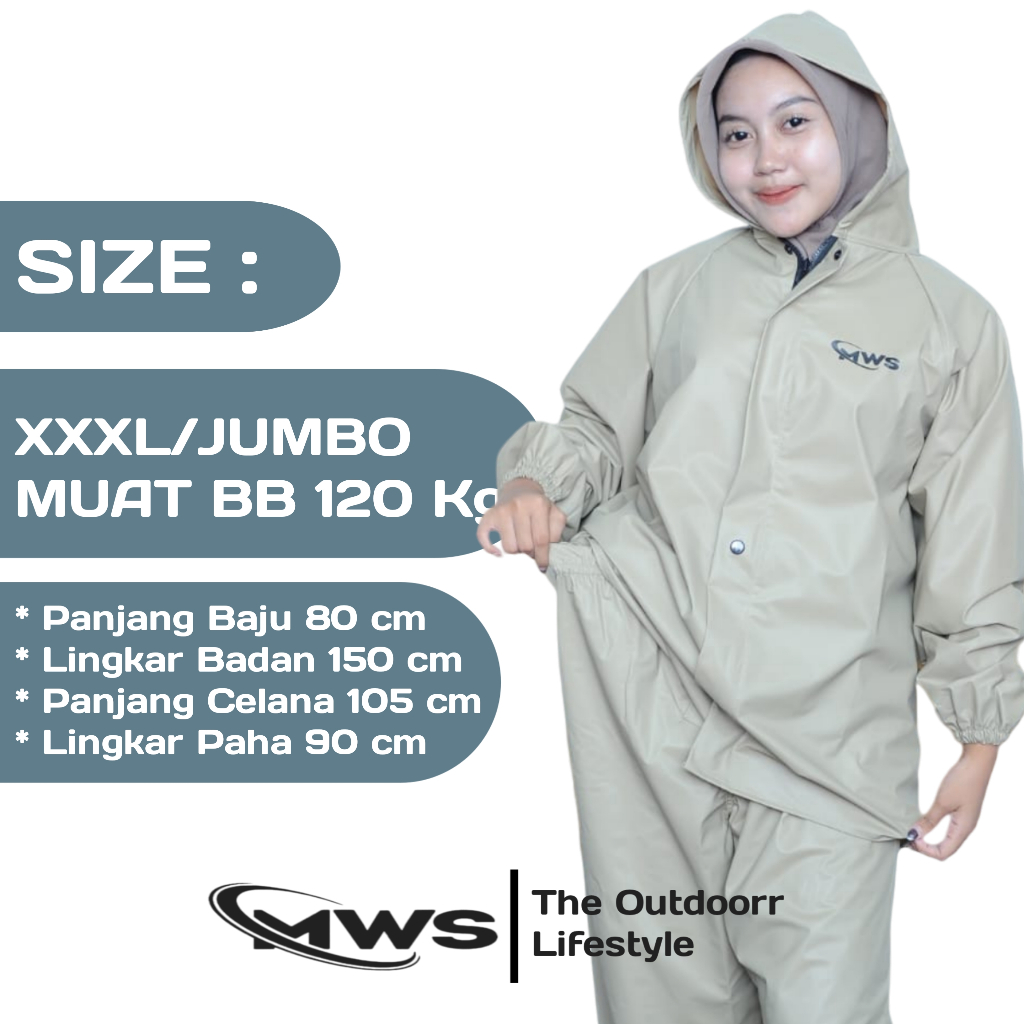 Jual RAINCOAT JAS HUJAN JUMBO XXXL/XXXXL UNTUK BB 90-120 KG Mantel Ujan Dewasa Setelan Jaket ...