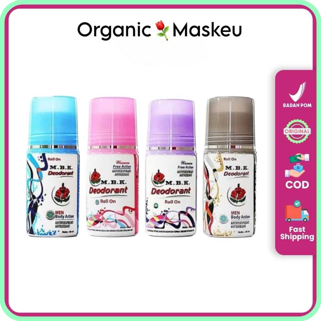 Jual (BPOM) MBK Deodorant Roll On 40 ml Penghilang Bau Badan Wangi Awet ...