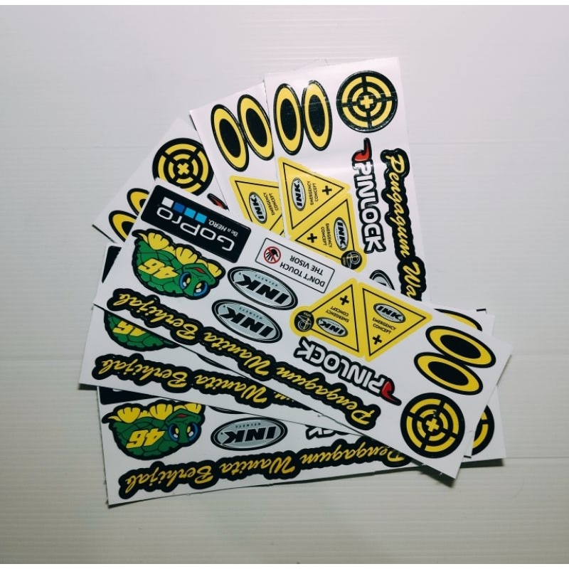 Jual STIKER VISOR HELM INK FULLSET ISI 12 PCS | Shopee Indonesia