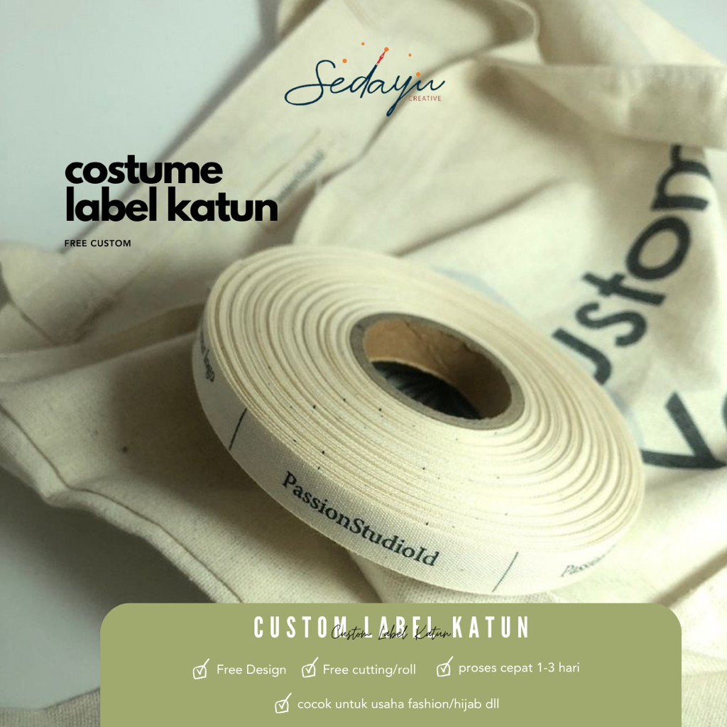 Jual Label Pita Costume | Label Pita Katun Roll | Label Pita Logo ...