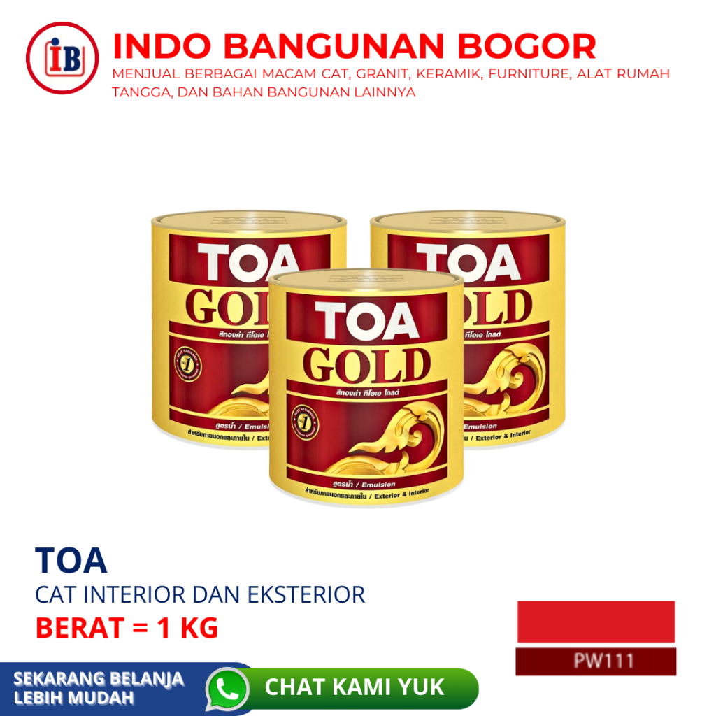 Jual CAT INTERIOR DAN ESKTERIOR TOA GOLD 1 KG | Shopee Indonesia