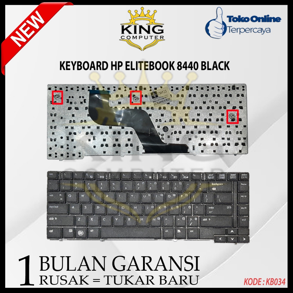Jual KEYBOARD LAPTOP HP ELITEBOOK 8440 8440P 8440W SERIES BLACK ...