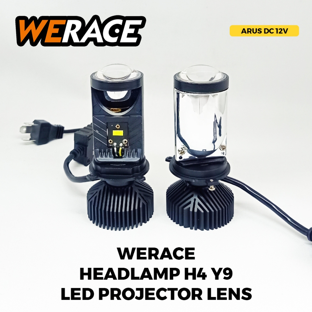 Jual [GUDANG] LAMPU LED HEADLAMP LED H4 MINI PROJECTOR LENS Y9 Y9D 55 ...
