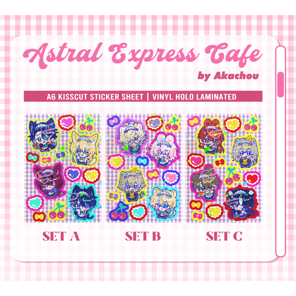 Jual Sticker HSR/ Honkai Star Rail - Astral Express Cafe Holographic ...