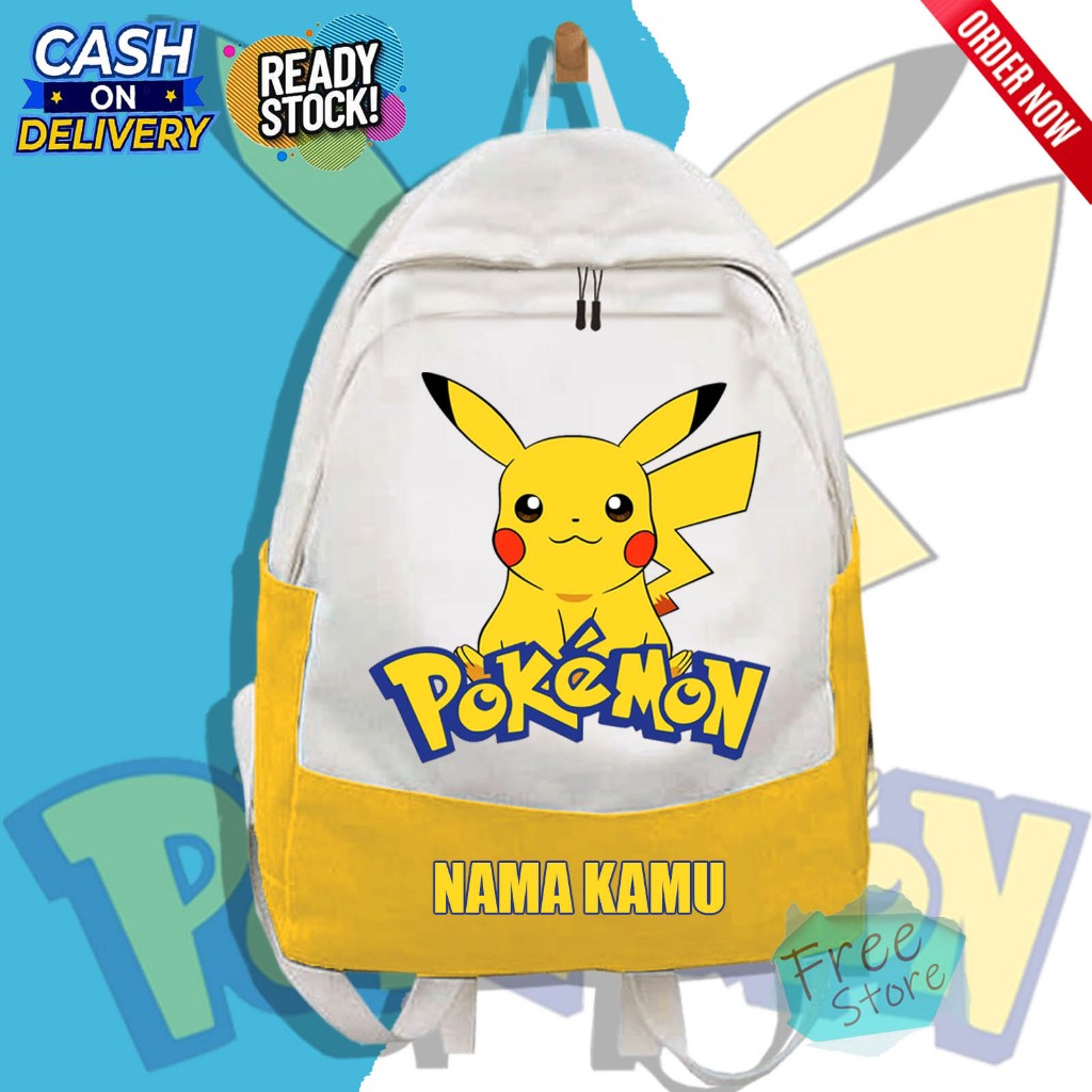 Jual Tas Ransel Anak SD Animasi Pokemon Pikachu / Bacpack Anak TK ...