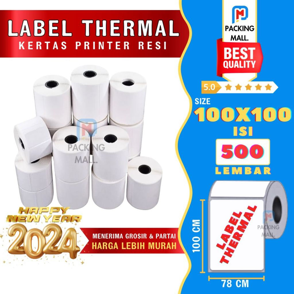 Jual Label Thermal / Printer label / stiker barcode label pengiriman ...