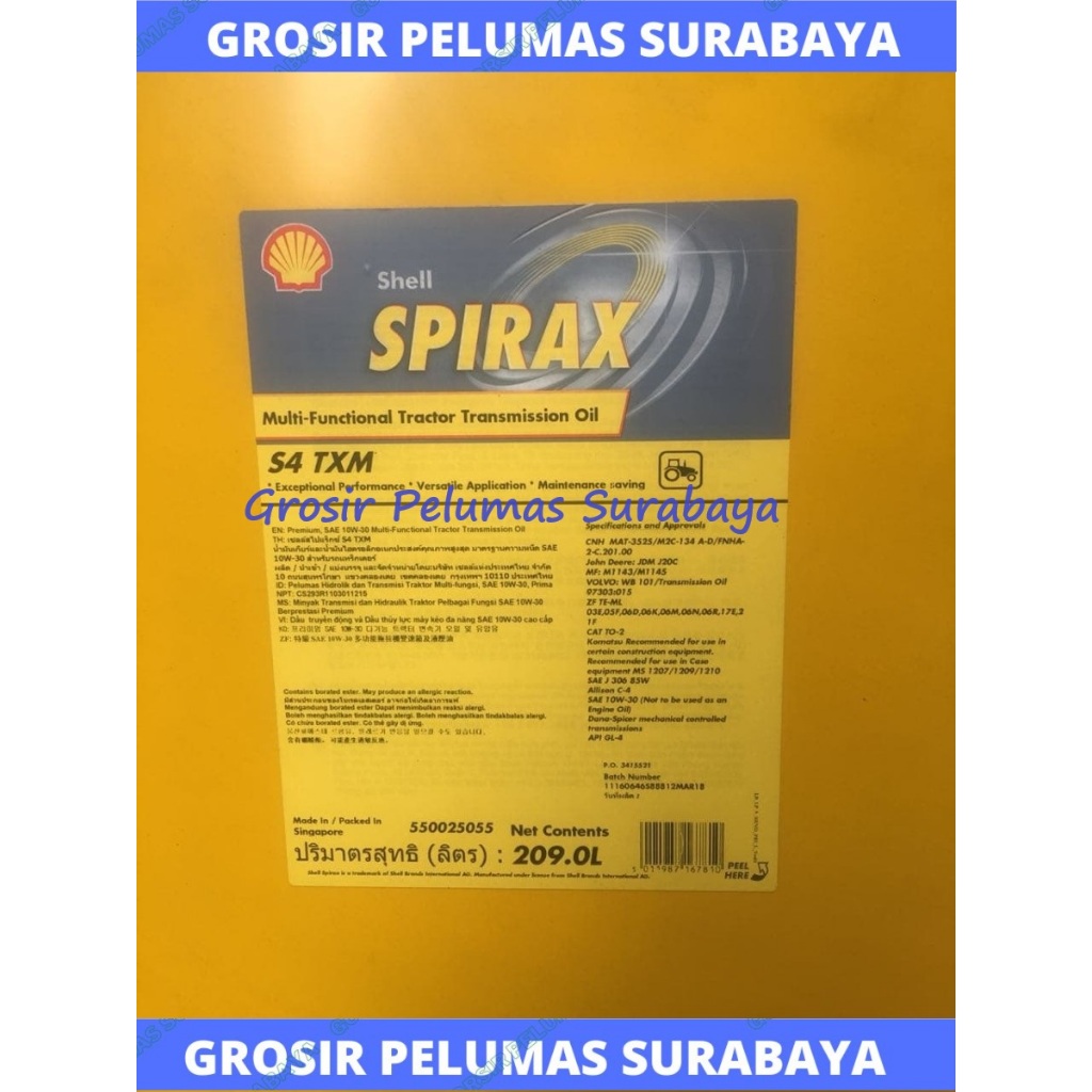 Jual Oli gear Shell Spirax S4 TXM sae 10w-30 multi transmisi DRUM ...