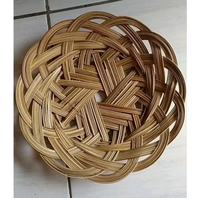 Jual Piring lidi Rotan Anyaman, piring lidi rotan asli 1ikat/50pcs ...