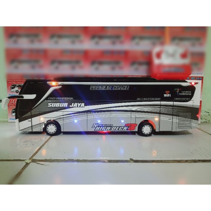 Jual Miniatur bus RC SUBUR JAYA ( Remot Control ) DETIL RAPIH FULL ...