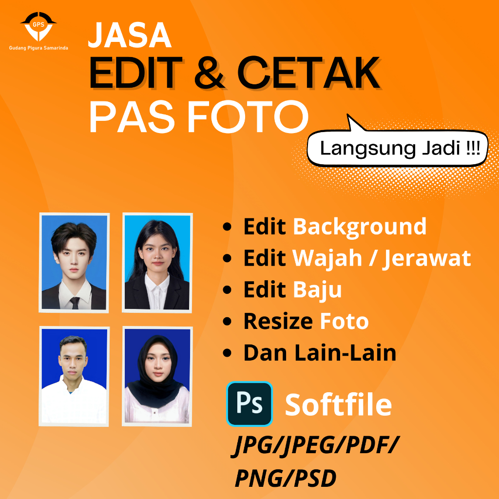 Jual CETAK PAS FOTO DAN EDIT BACKGROUND | Shopee Indonesia