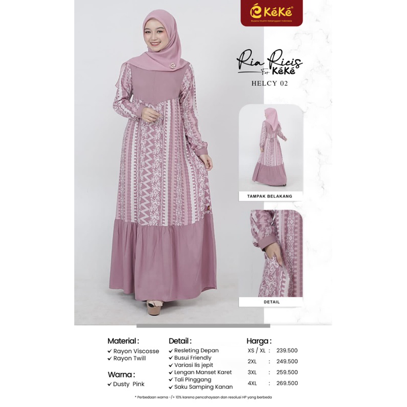 Jual Gamis Helcy 2 Ria Ricis Keke | Shopee Indonesia