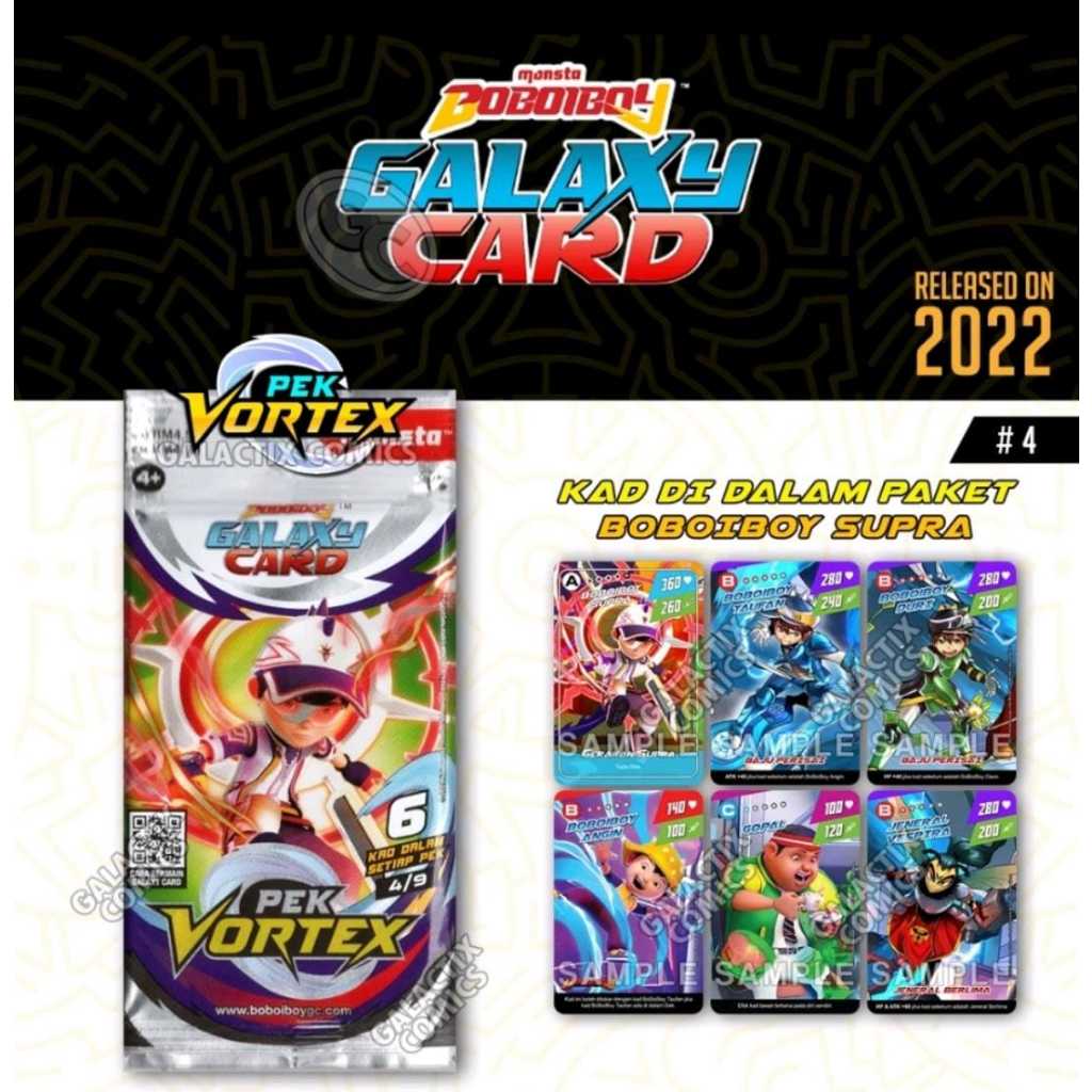 Jual Boboiboy Galaxy Card Pek Vortex Repackage Satuan | Shopee Indonesia