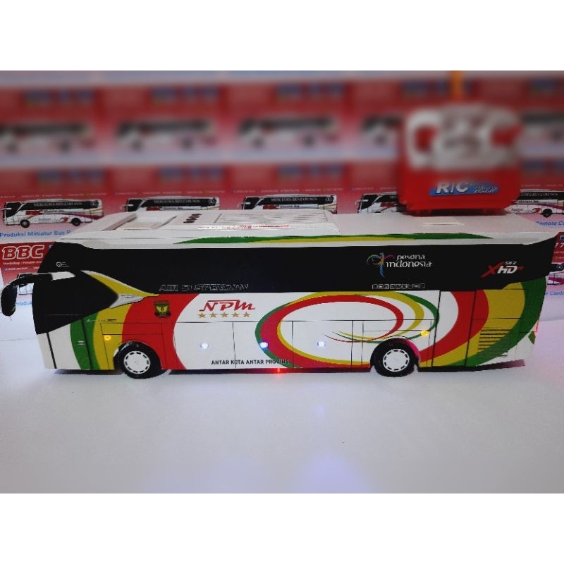 Jual miniatur bus RC po NPM remote control DETIL RAPIH FULL TELOLET ...