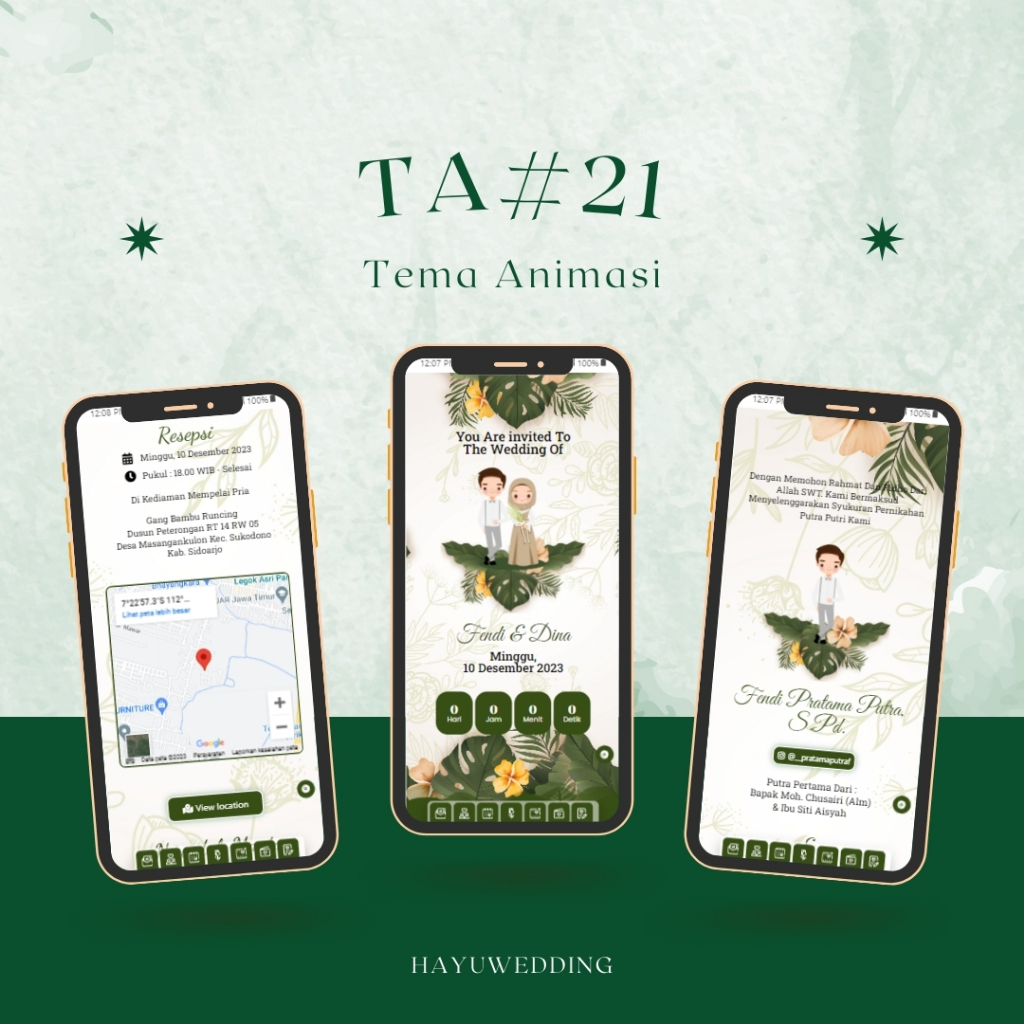 Jual TA#21 Animasi | Tema Animasi | Undangan Website Online Digital ...