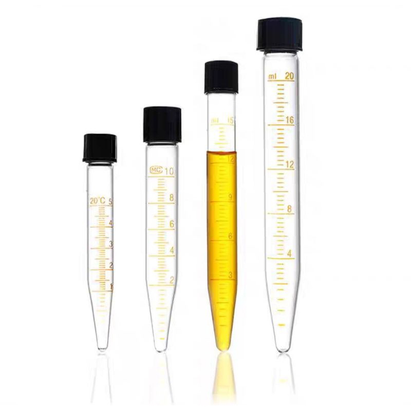 Jual Centrifuge tube glass graduated 15 ml tabung sentrifuse berskala ...