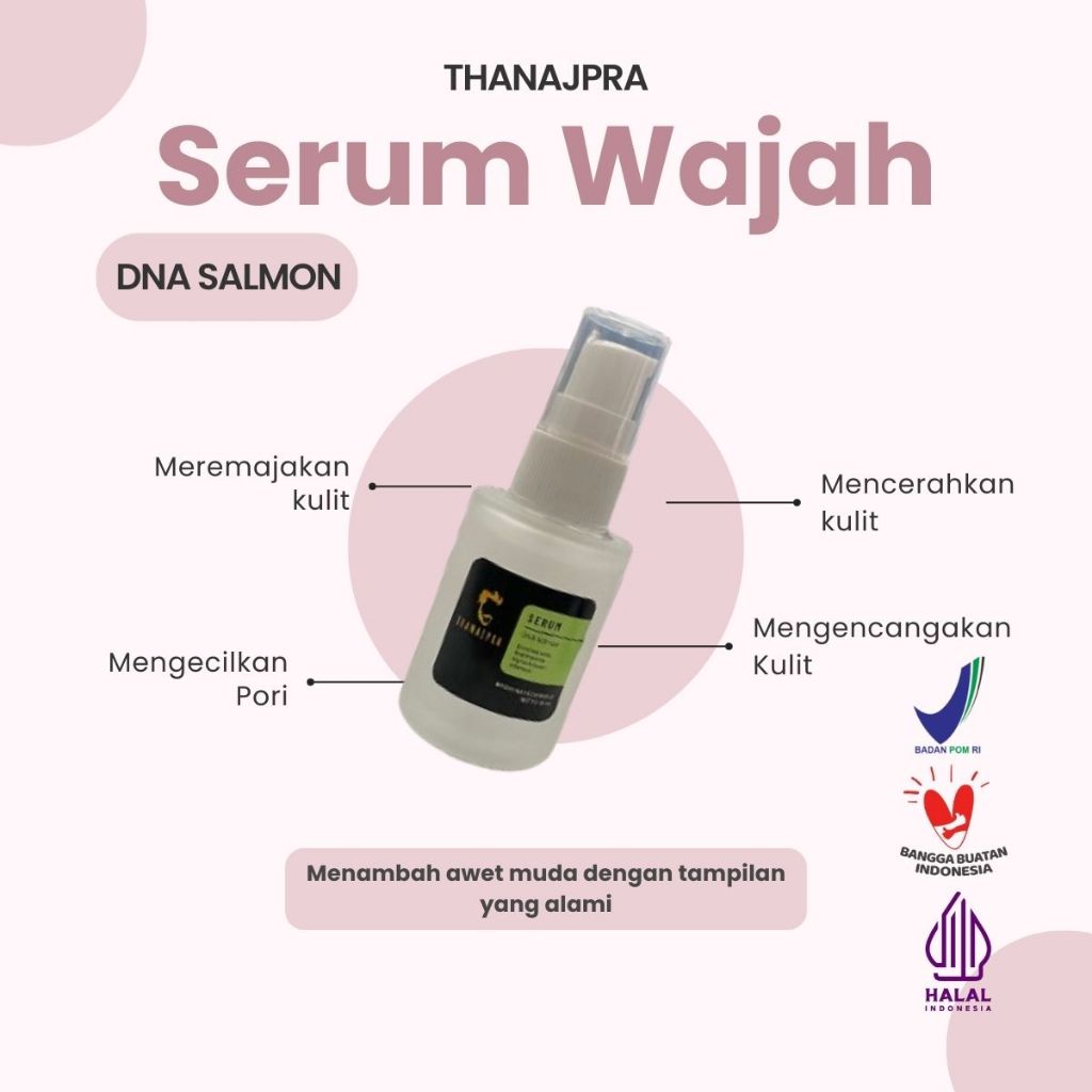 Jual Serum wajah dna salmon glowing brightening Thanajpra bpom | Shopee Indonesia
