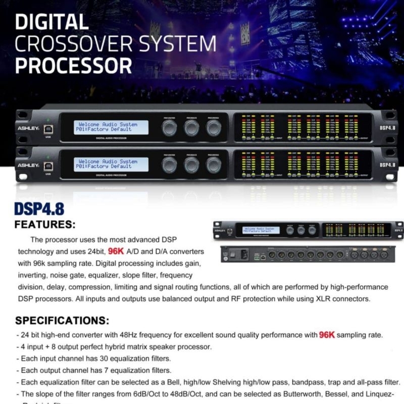 Jual Ds Speaker Management Ashley DSP 4.84 input 8 output hardwell dlms 4.8 | Shopee Indonesia