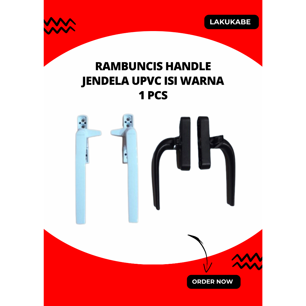 Jual Rambuncis Handle Jendela Upvc Warna Hitam & Putih Isi 1 Pcs ...