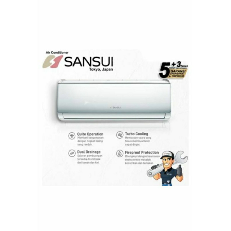 Jual AC SANSUI L05S2 1/2 PK / STANDARD R32/ SA-L05S2 | Shopee Indonesia