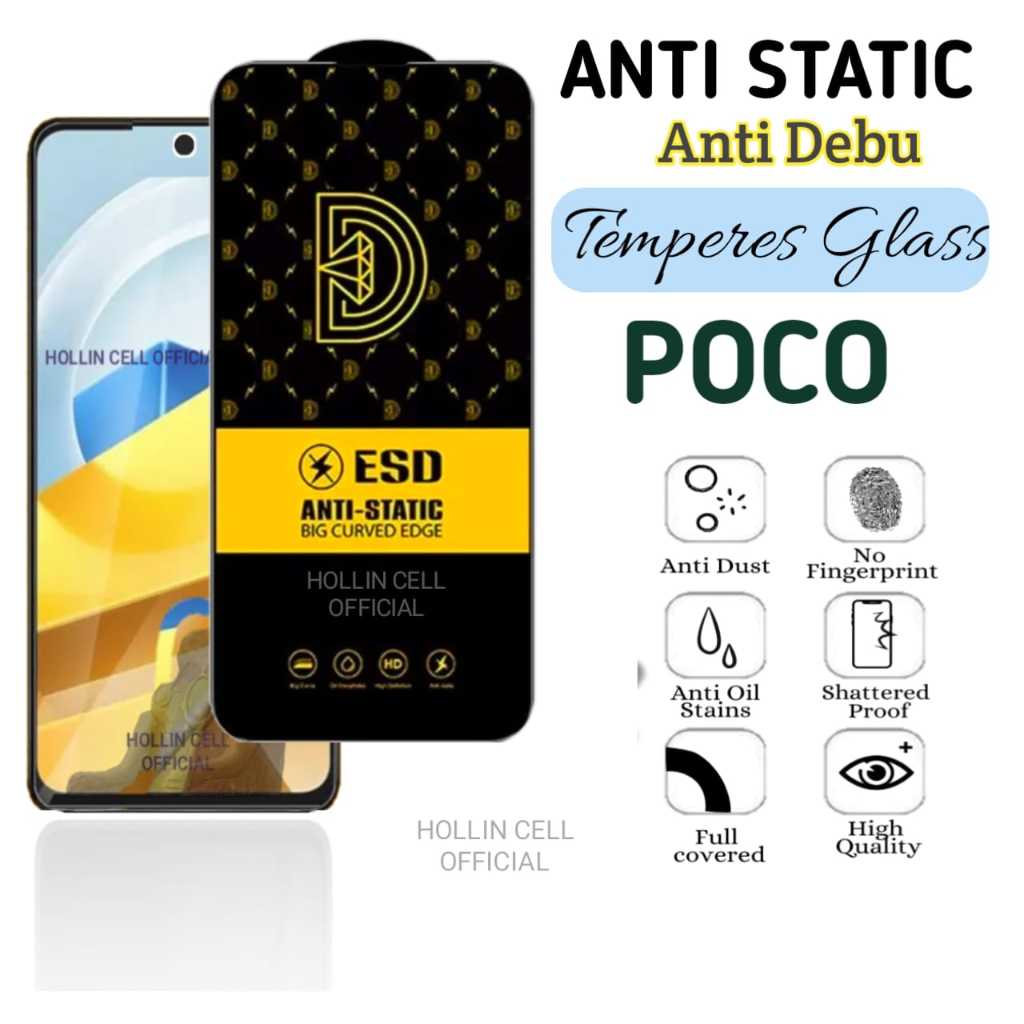 Jual Tempered Glass HD Anti Static Poco C71 C75 C75 5G C31 C65 C40 C55 F5 X5 5G X5 Pro 5G X4 GT ...