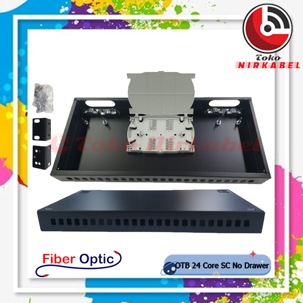 Jual Fiber Optic OTB 24 Core SC | 1U no Drawer ODF OTB 24 Core Kosong ...