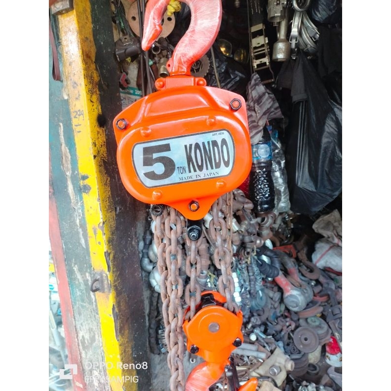 Jual CHAIN BLOCK / TAKAL / TAKEL / KATROL 5 TON "KONDO" Japan | Shopee ...