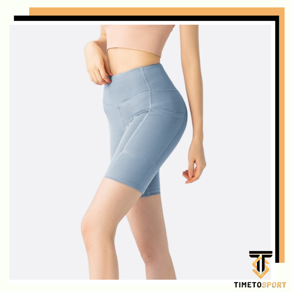 Jual TIMETOSPORT Celana Legging Pendek Pocket Highwaist Pants Wanita ...